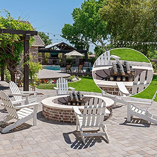 BPS Round Fire Pit Grate Log Spider Grate Wheel Firewood Grate for ...