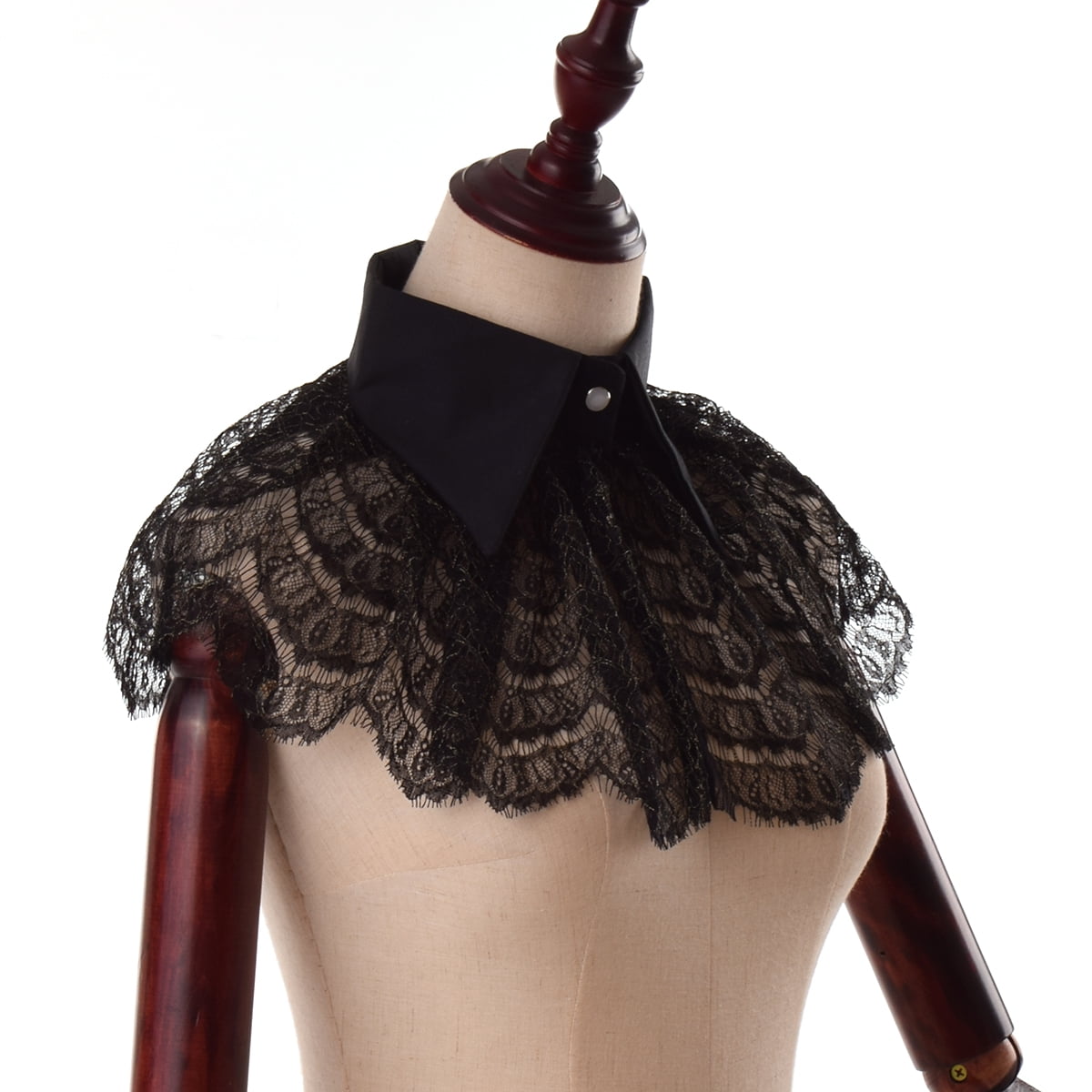 BPURB Lolita Neck Collar Elizabethan Ruff Gothic Lace Neck Ruff Collar ...