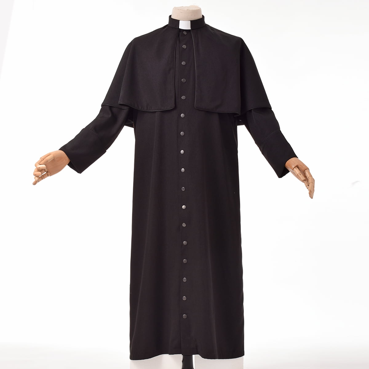 BPURB Roman Men Black Soutane Cassock Adult Medieval Clergy Robe ...