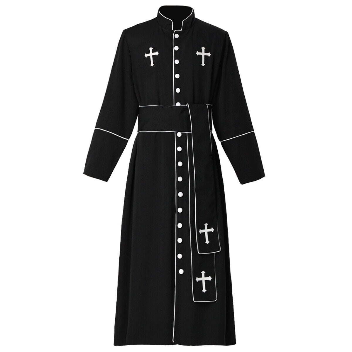 BPURB Unisex Clerical Clergy Robe for Pulpit with Sleeves Black ...
