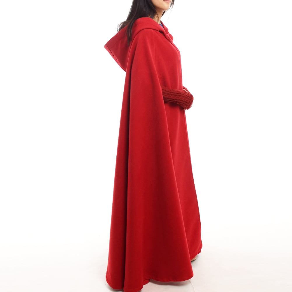 BPURB Women's Hood Woolen Cape Maxi Bridal Plus Size Thick Coat Winer ...