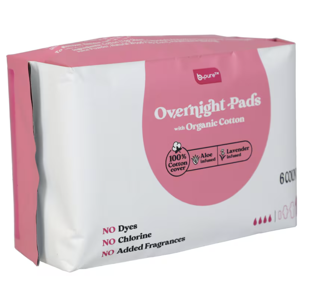 BPure Lavender and Aloe Infused Overnight Pads, 6 ct. HSA/FSA Eligible ...