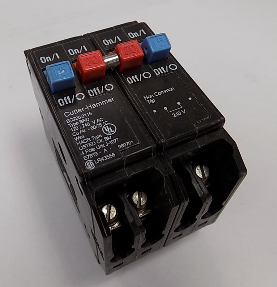 BQ2202115 QUADPLEX MOLDED CASE CIRCUIT BREAKER - TYPE BQ - 2 POLE/2 ...