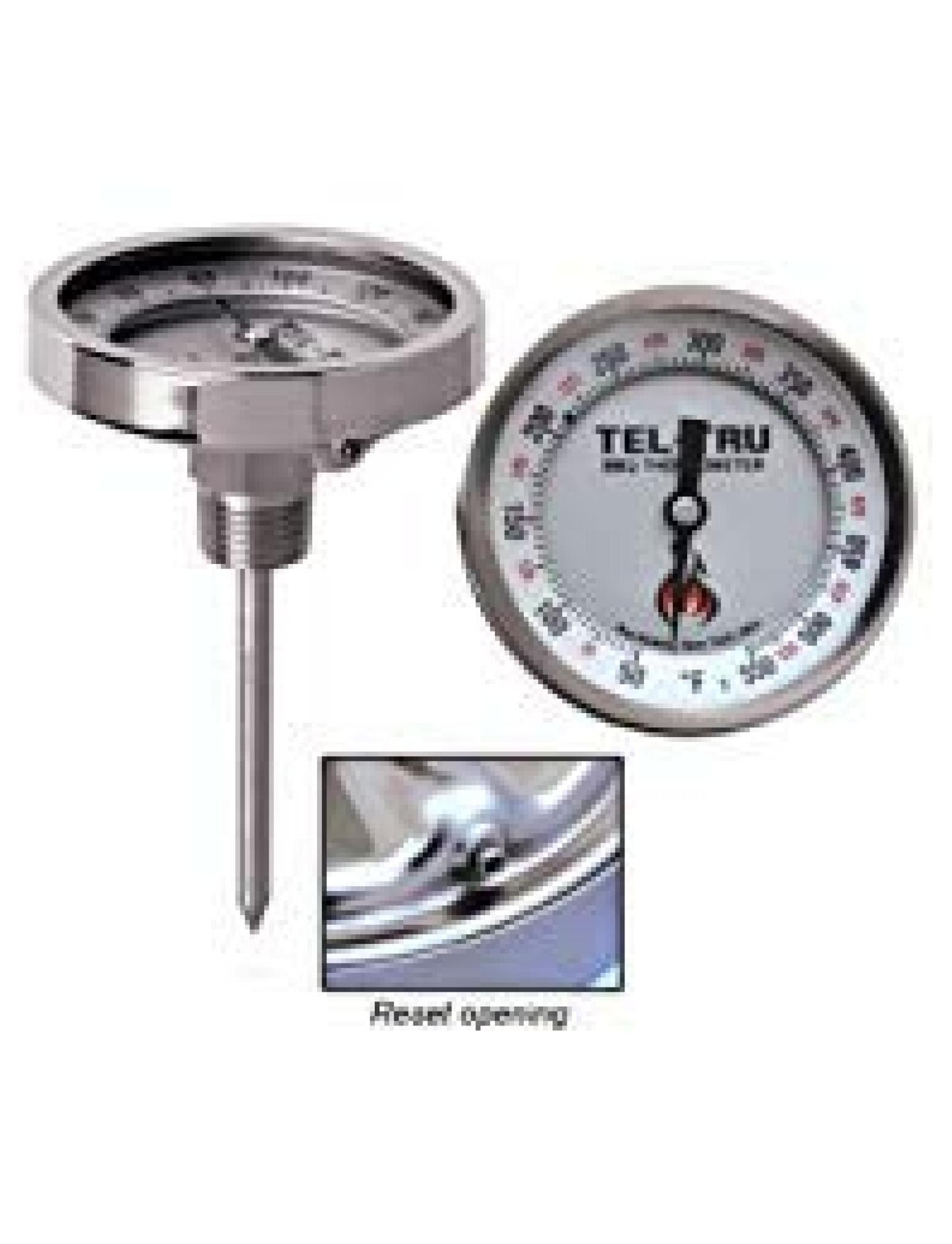 BQ300R Barbecue Cooker and Smoker Thermometer, 3 inch Anti-Parallax ...