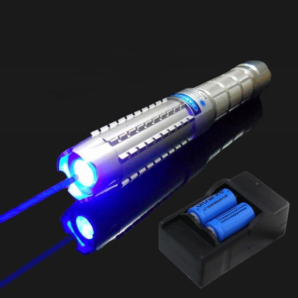 BQ9 450nm Adjustable Focus Blue Laser Pointer Visible Beam Battery ...