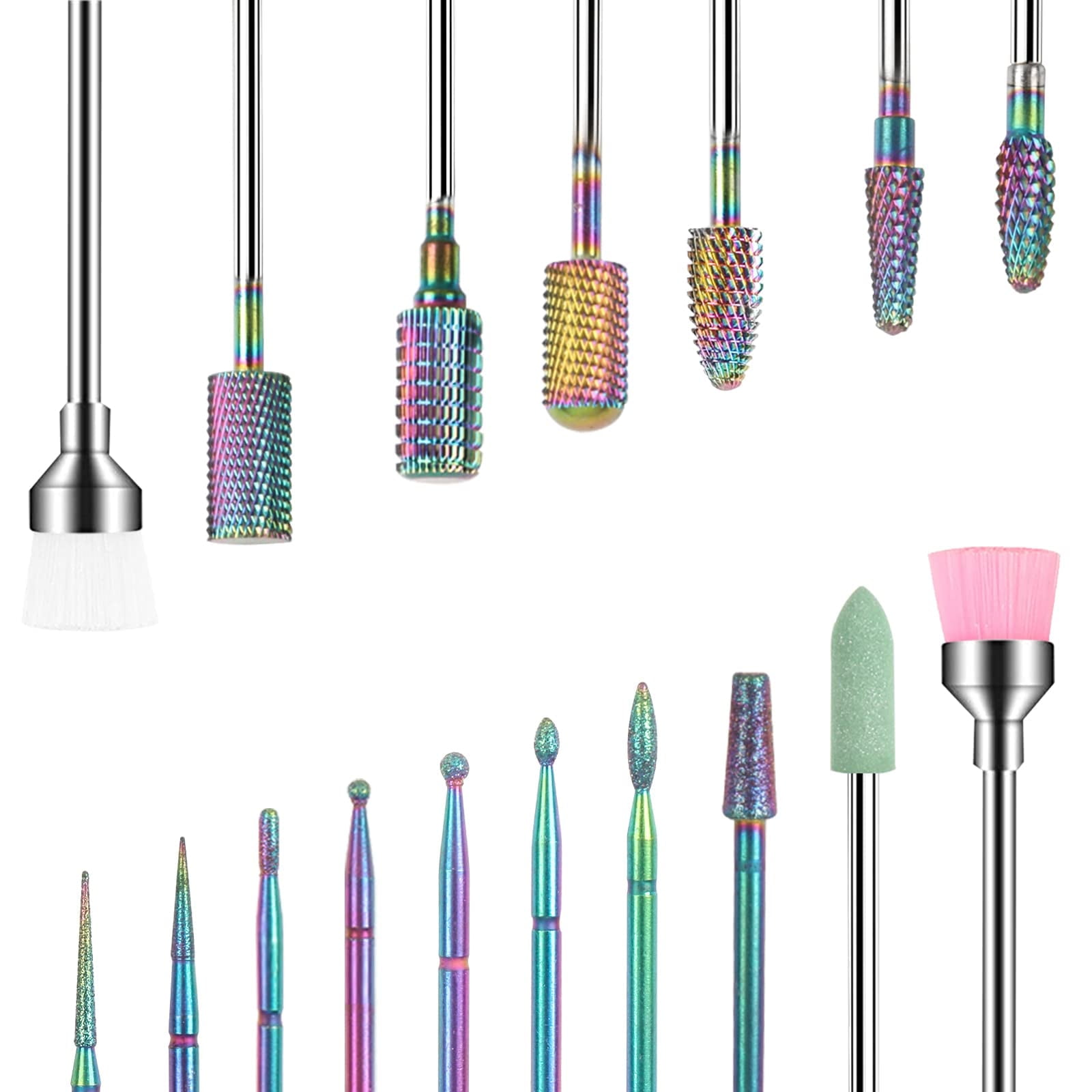 BQAN Nail Drill Bits, 17Pcs Tungsten Carbide Drill Bit Set ...