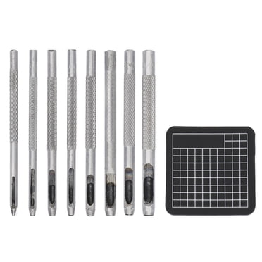 11x/Set Leather Punch Tool Die Punch Snap Kit Rivet Setter for w/ Base ...
