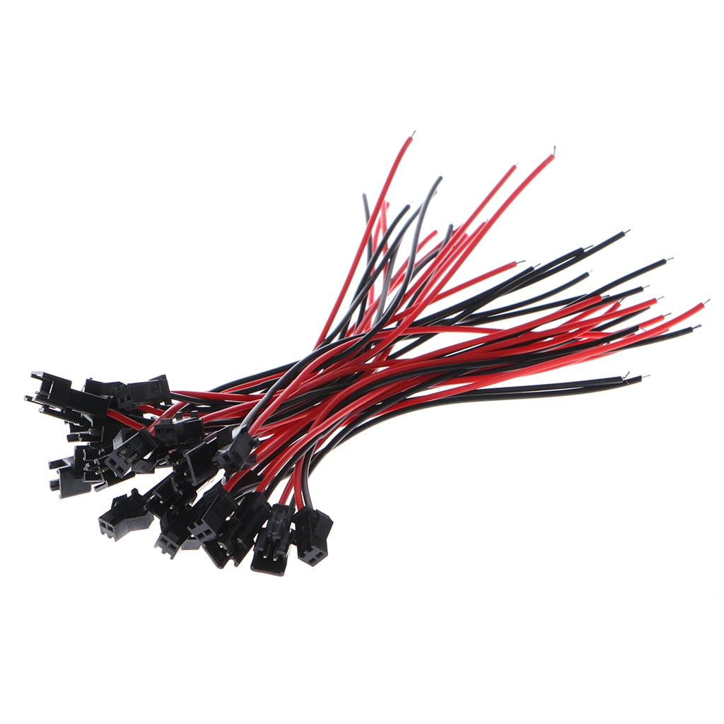 BQBQERT 10 Pairs JST 2Pins Male to Female Wire Connector For LED Light ...