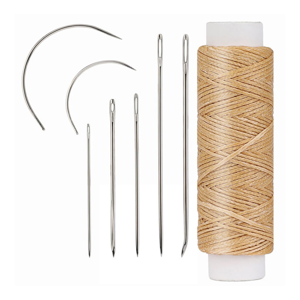 BQBQERT 10 Set Sewing Needle Set with Waxed Thread Upholstery Needle ...
