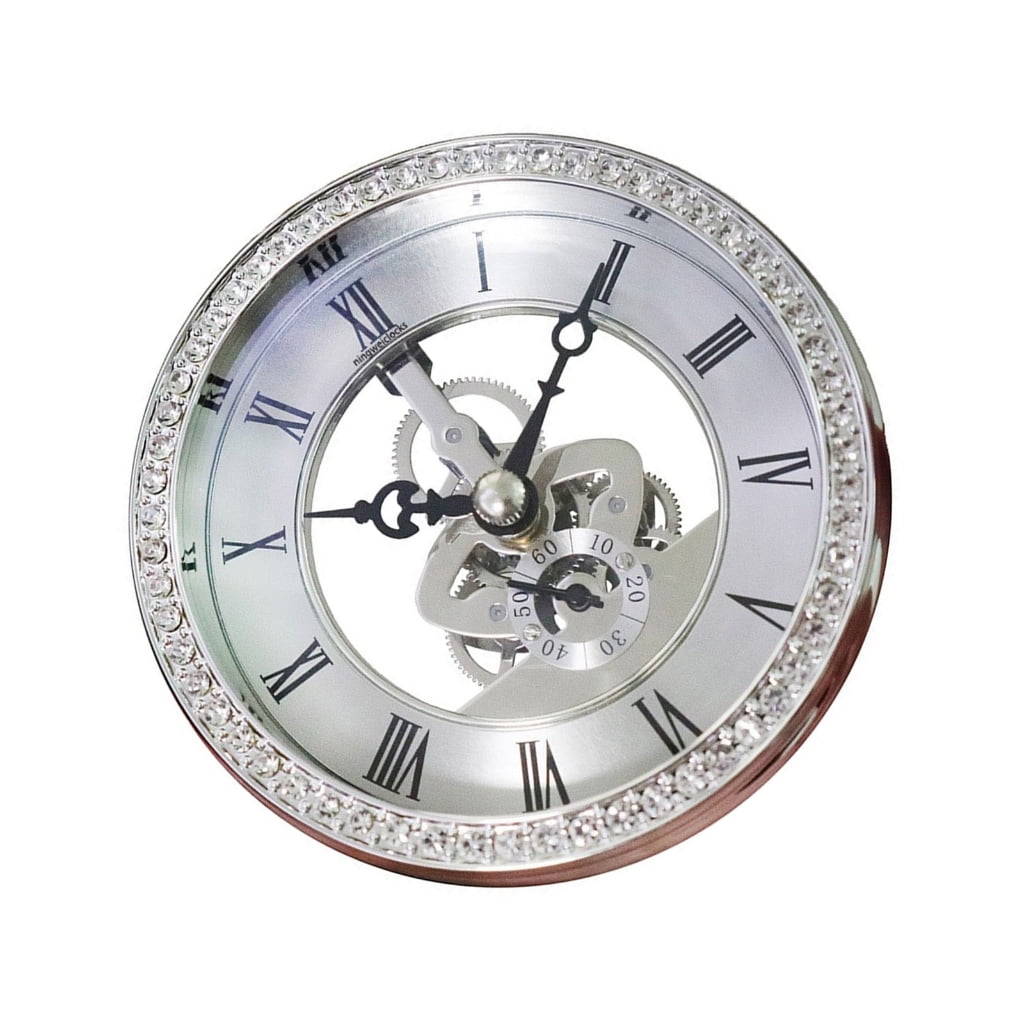 BQBQERT 100mm Desk Clock with Quiet and Luxurious Crystal Detail ...