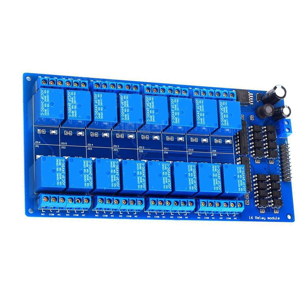 BQBQERT 16 Channel 24V Relays Module Low Voltages Triggering with ...