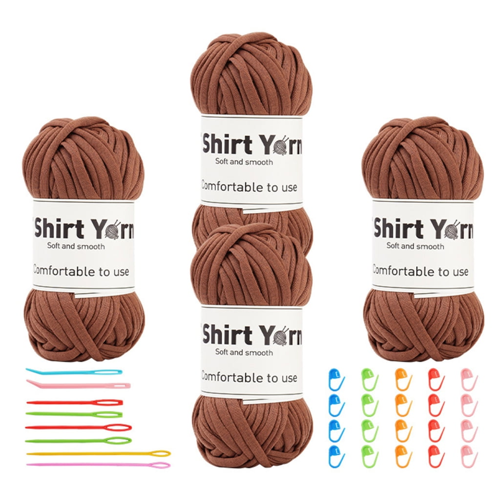 BQBQERT 20 Roll Crochet Yarns for Knitting Carpet Rug Bag, with Large ...