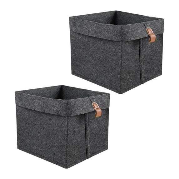 BQBQERT 2pcs Practical 12L Foldable Felt Storage Container for Kids ...
