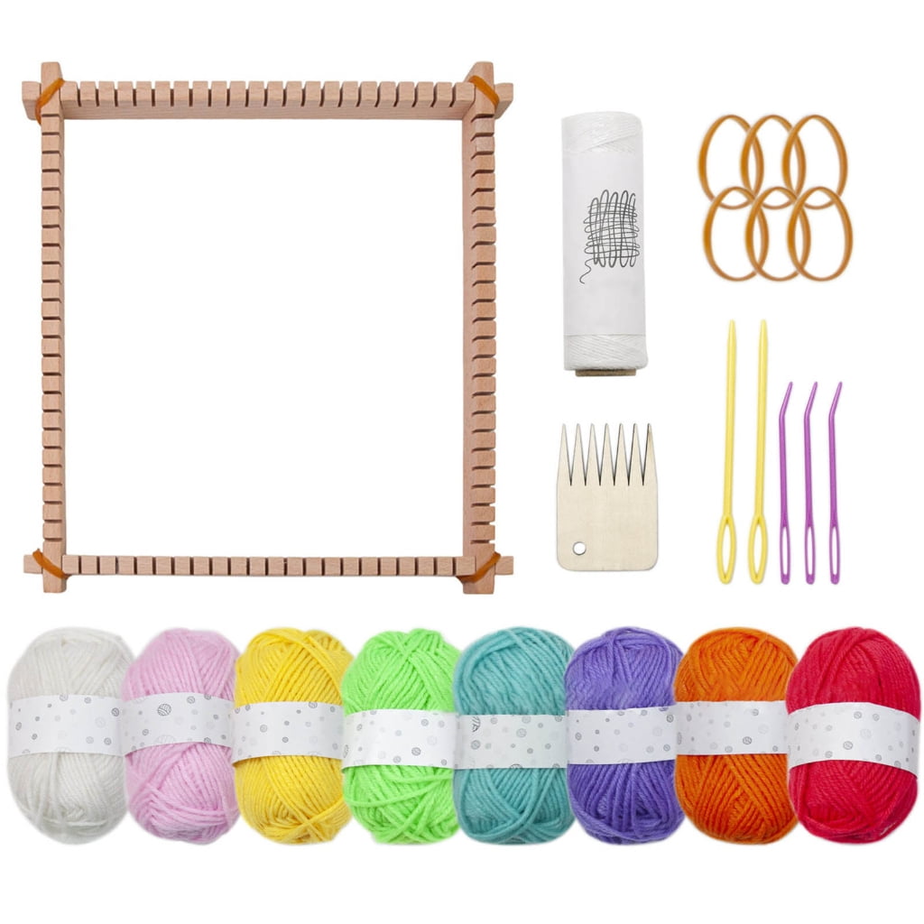 BQBQERT 3 in 1 Weaving Loomed Kits Wood Hand Knitting Machine Weaving ...