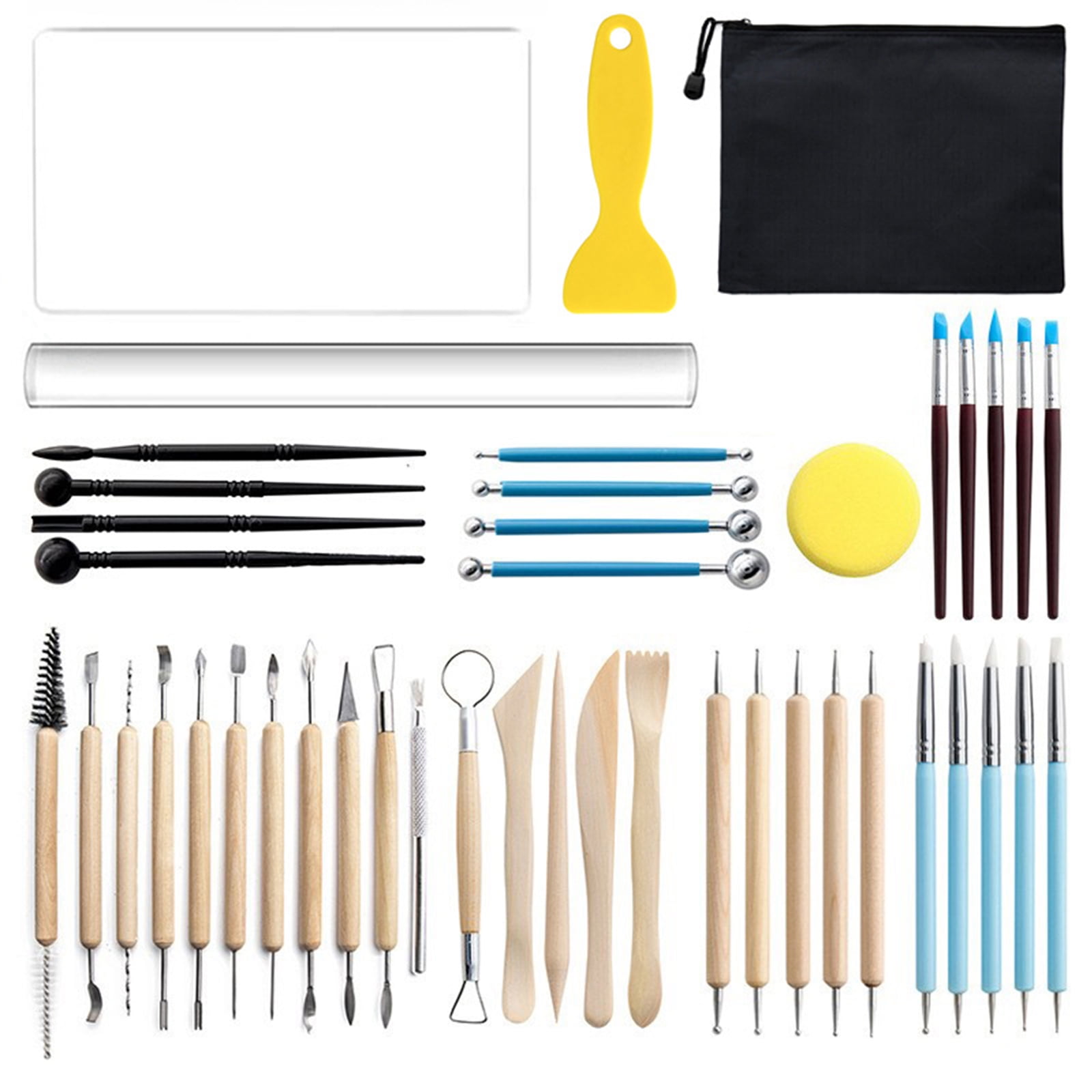 BQBQERT 43pcs Tool Ball Dotting Tools Modeling Sculpting Carving Tools ...