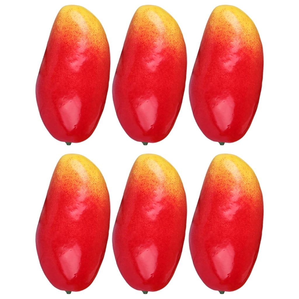 BQBQERT 6Pieces Realistic Mangos Decors Artificial Fruit for Homes ...
