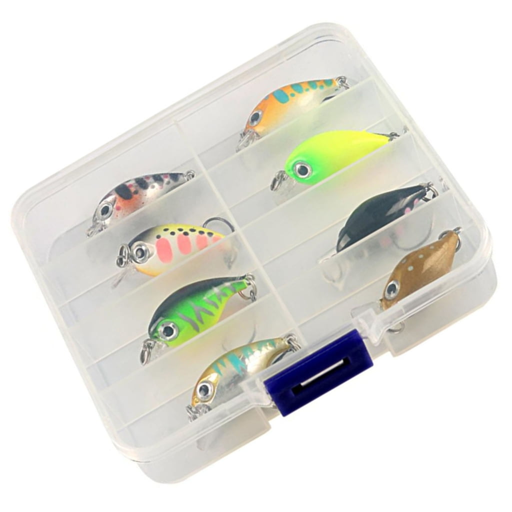 BQBQERT 8pack Miniature Fishing Baits Realistic Eye Internal Noise ...