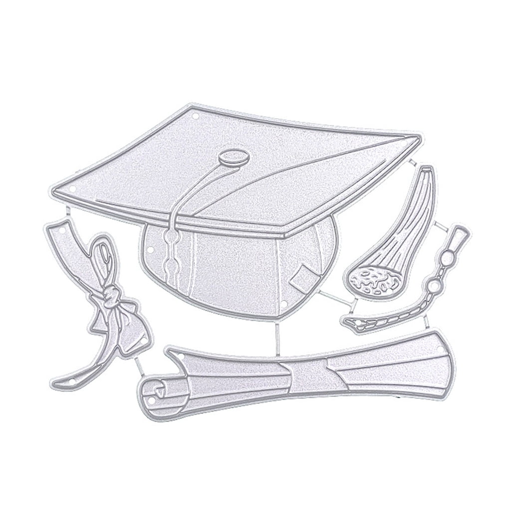 BQBQERT Bachelor Hat Die Cut Graduation Metal Cutting Dies Embossing ...