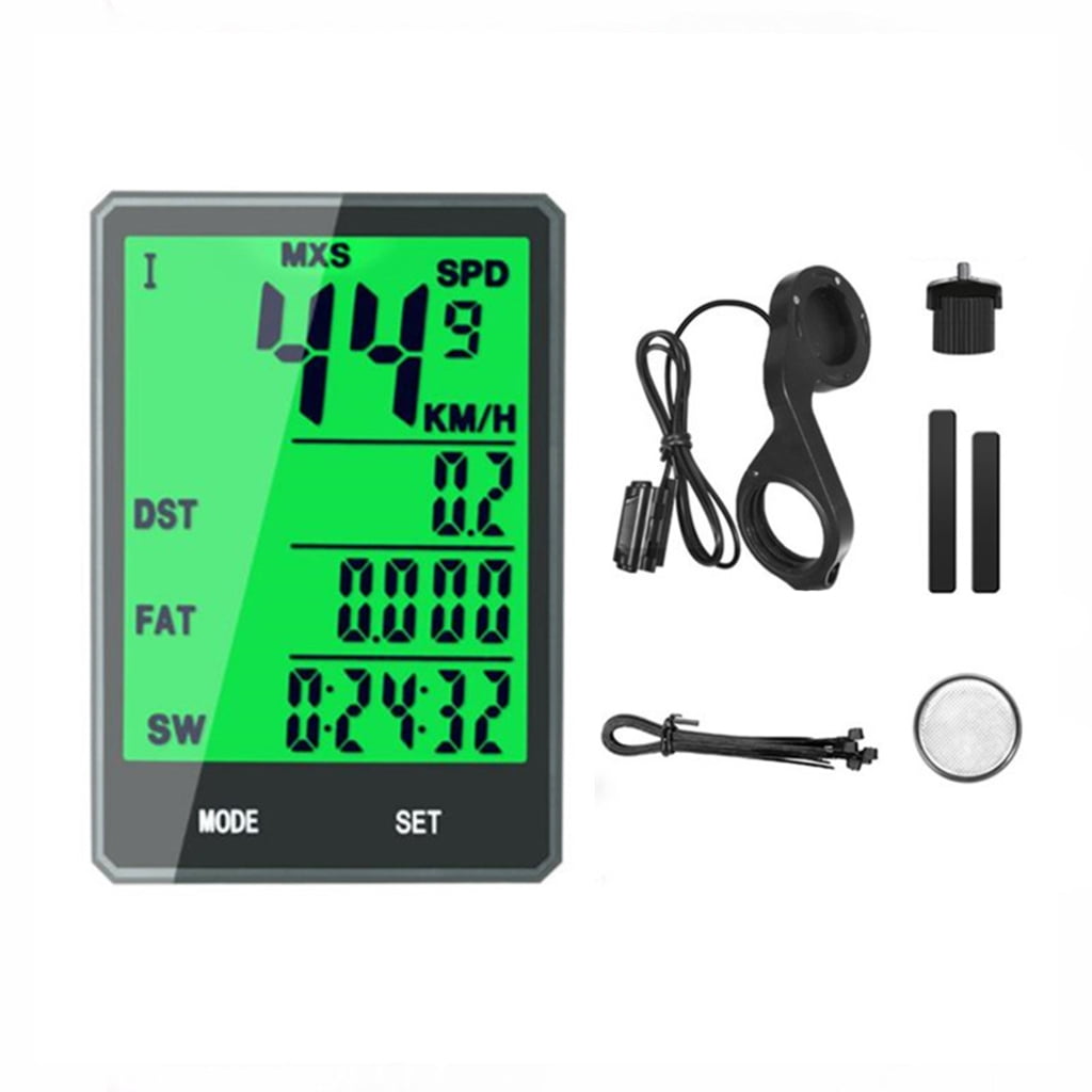 BQBQERT Bike Speedometer with Easy To Read Display Accurate Ride Data Recorder Bicycles Bike ...