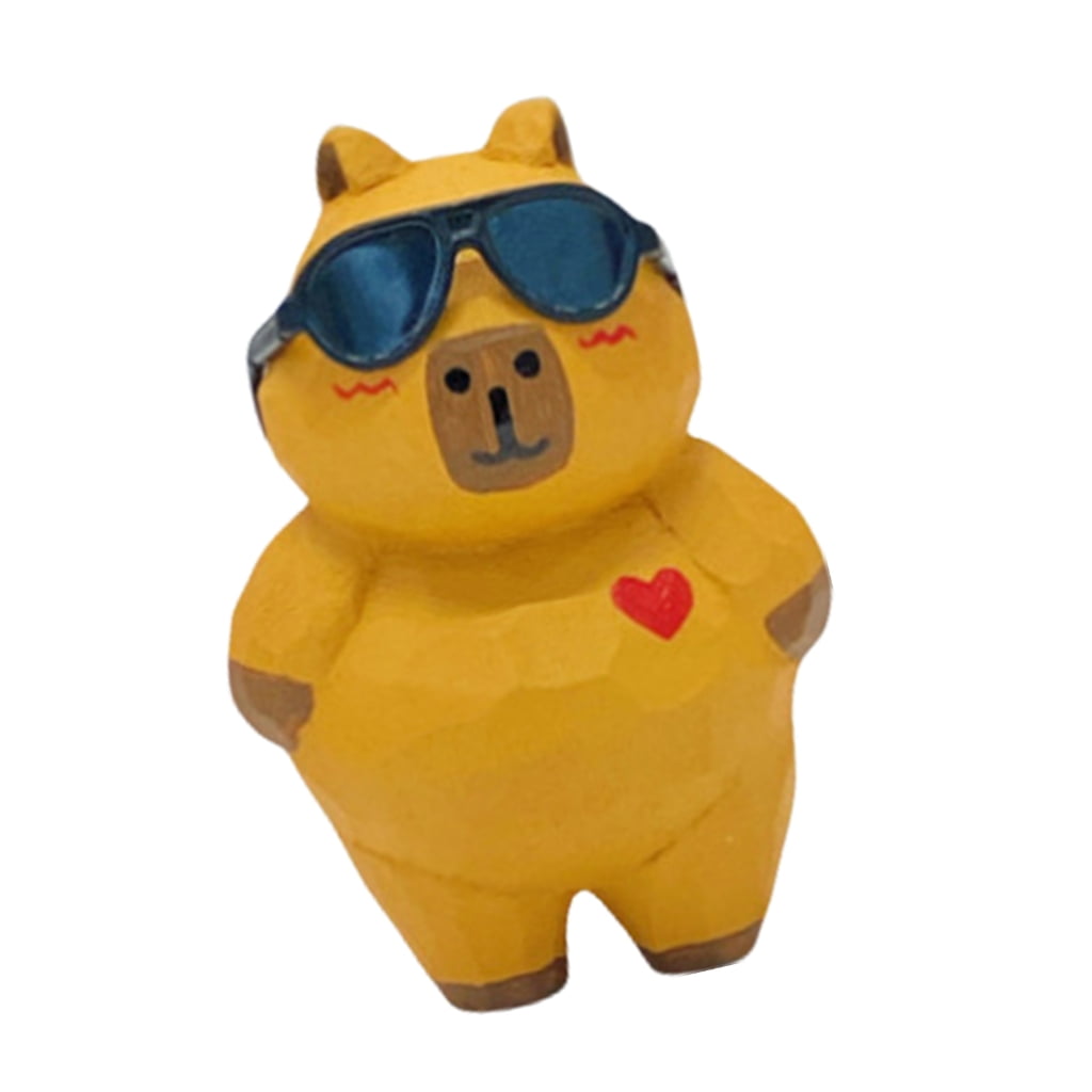 BQBQERT Cartoon Miniature Capybara Statue in Wood for Collectors and ...