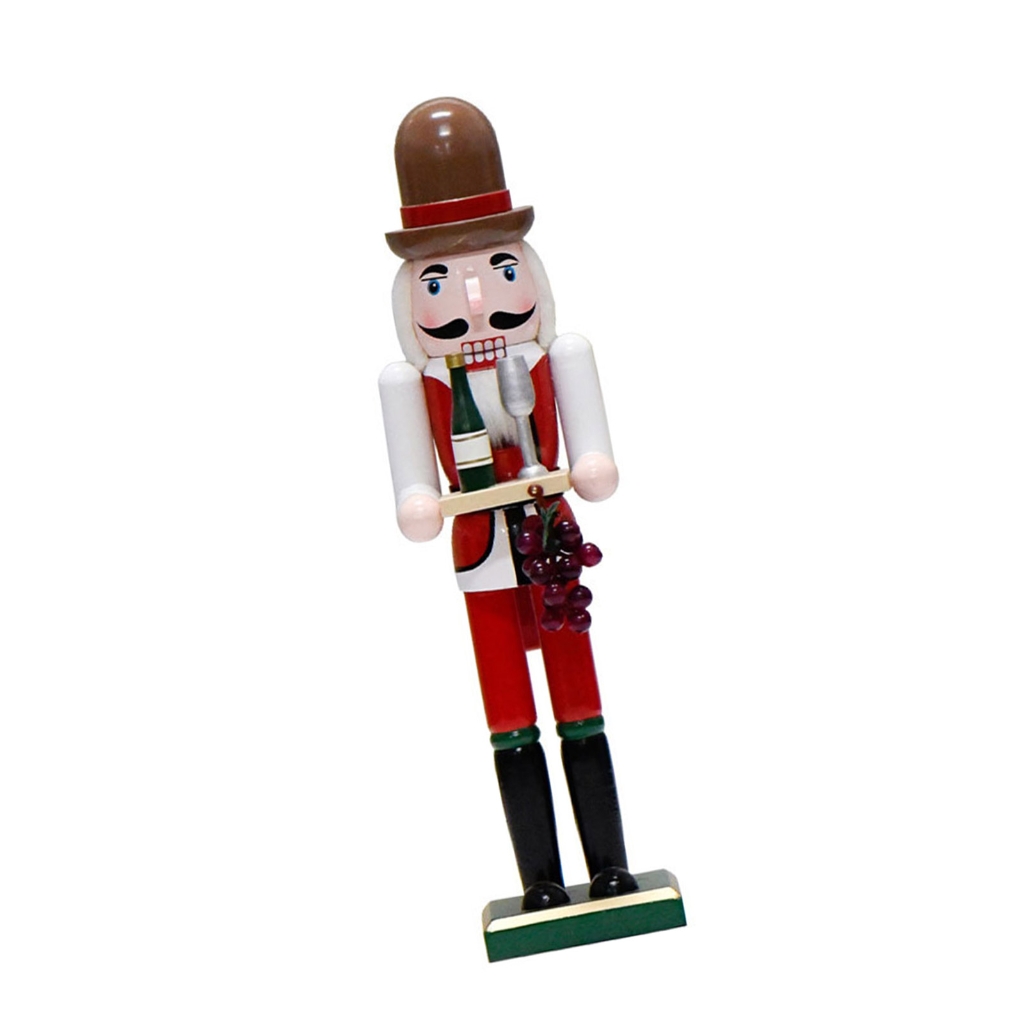 BQBQERT Christmas Puppet Wood Wine Maker Nutcrackers 38cm Holiday ...