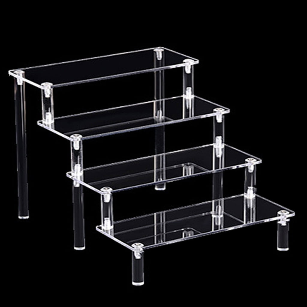BQBQERT Clear Acrylic Shelf Risers Multi Tiers Display Stand for ...