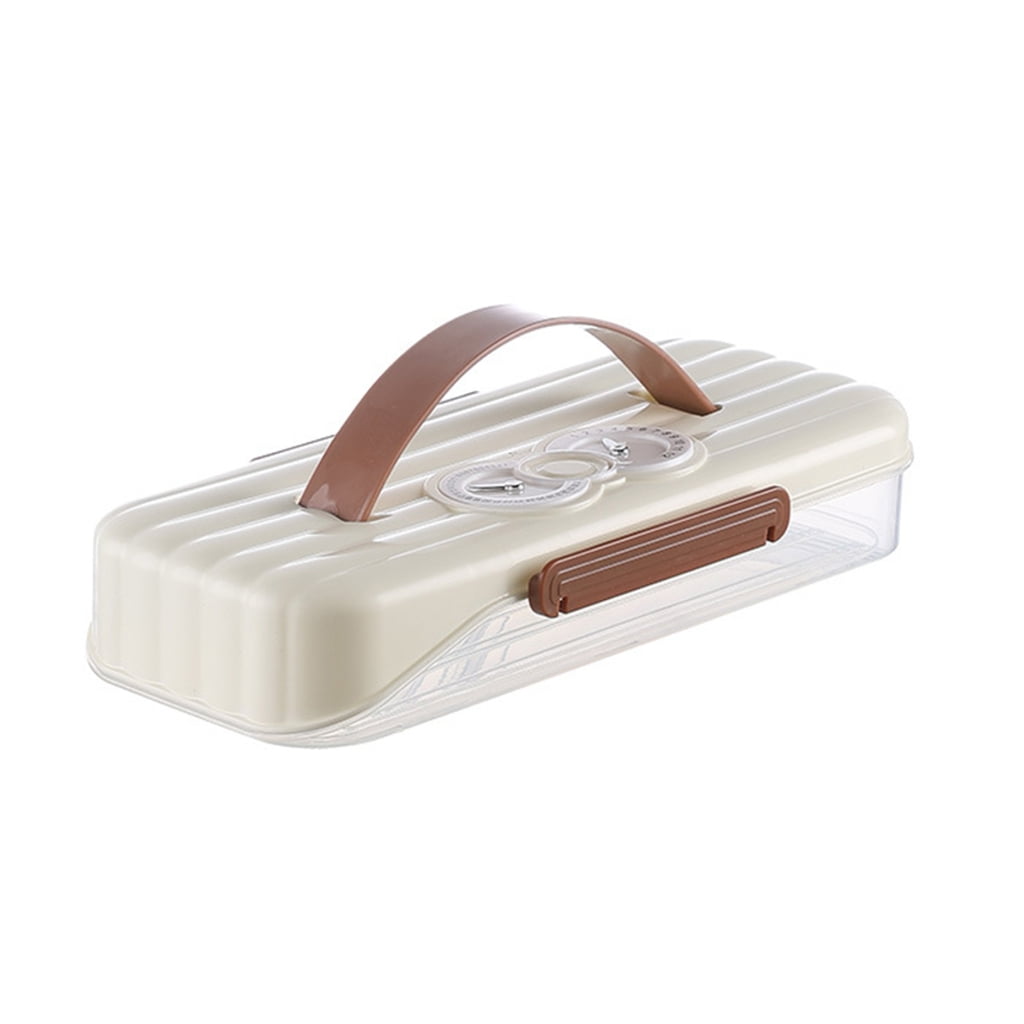 BQBQERT Clear Dumpling Storage Box With Manual Date Timer Stackable ...