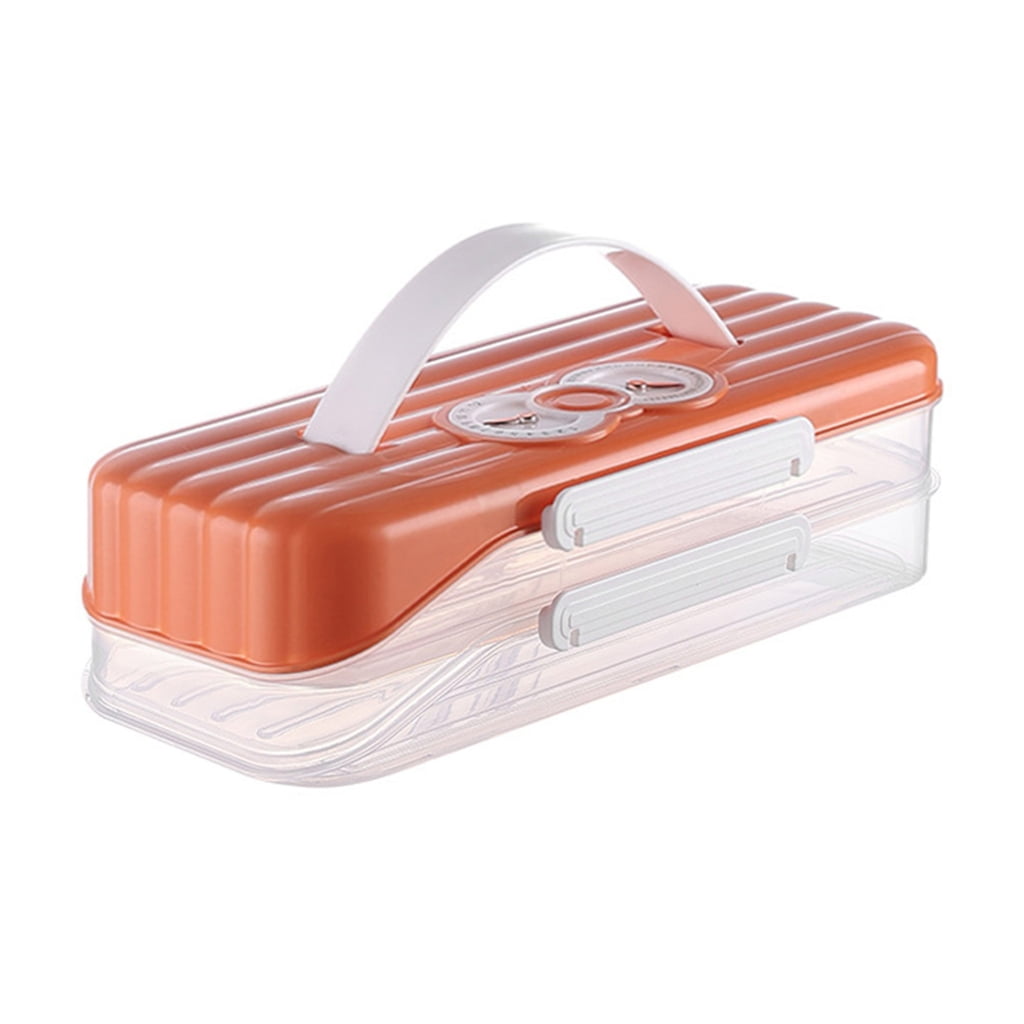 BQBQERT Clear Dumpling Storage Box With Manual Date Timer Stackable ...