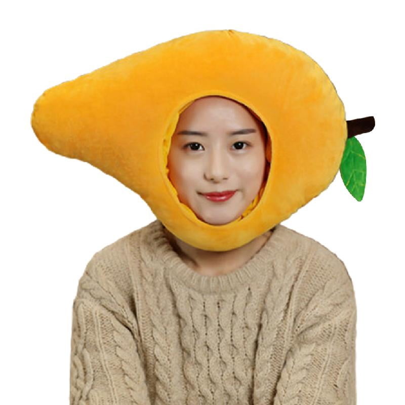 BQBQERT Creative Lovely Mangoes Shape Plush Hat Funny Fruit Stuffed ...