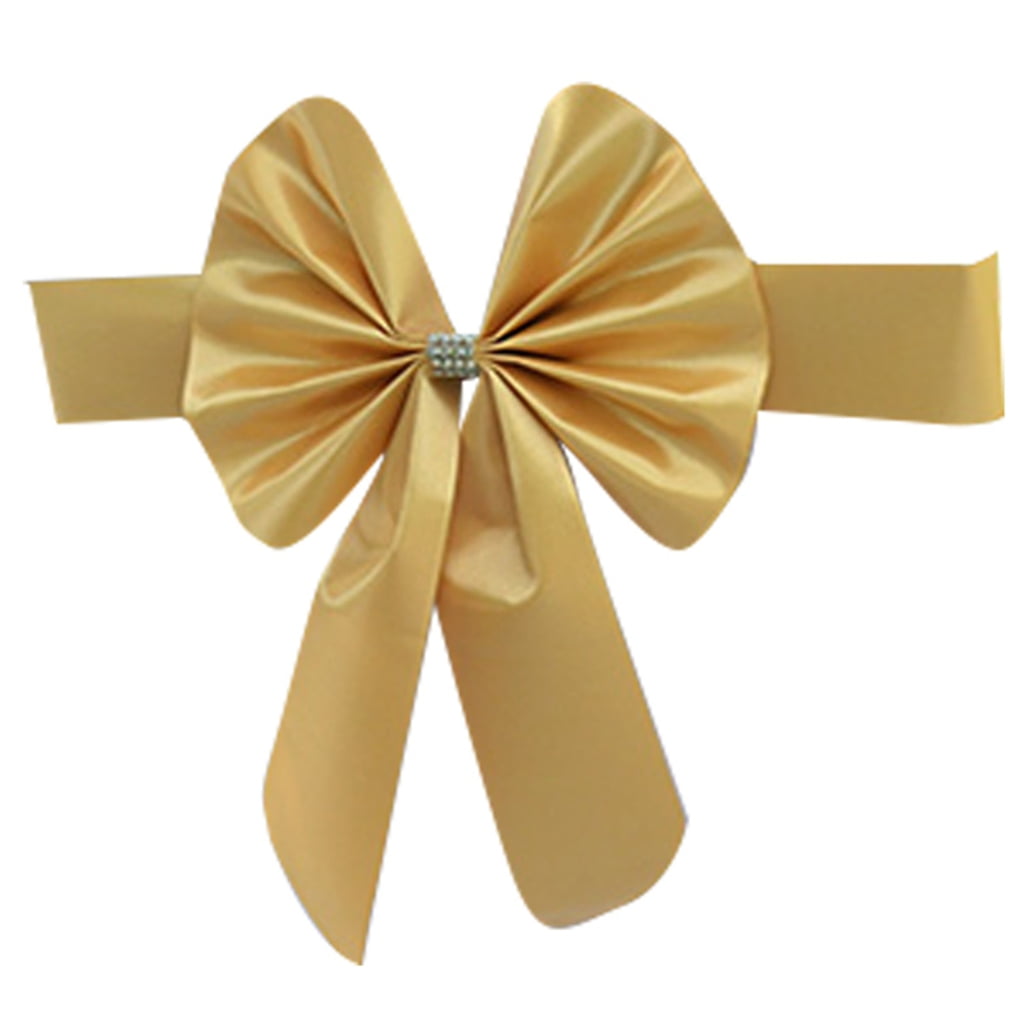 BQBQERT Elastic Chair Back Decorative Satins Sash Ribbon Stretch Chair ...