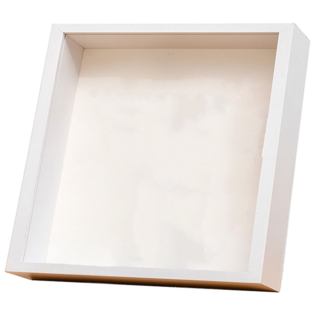 BQBQERT Elegant Dried Flower Display Frame, Natural Wood Finish Square ...