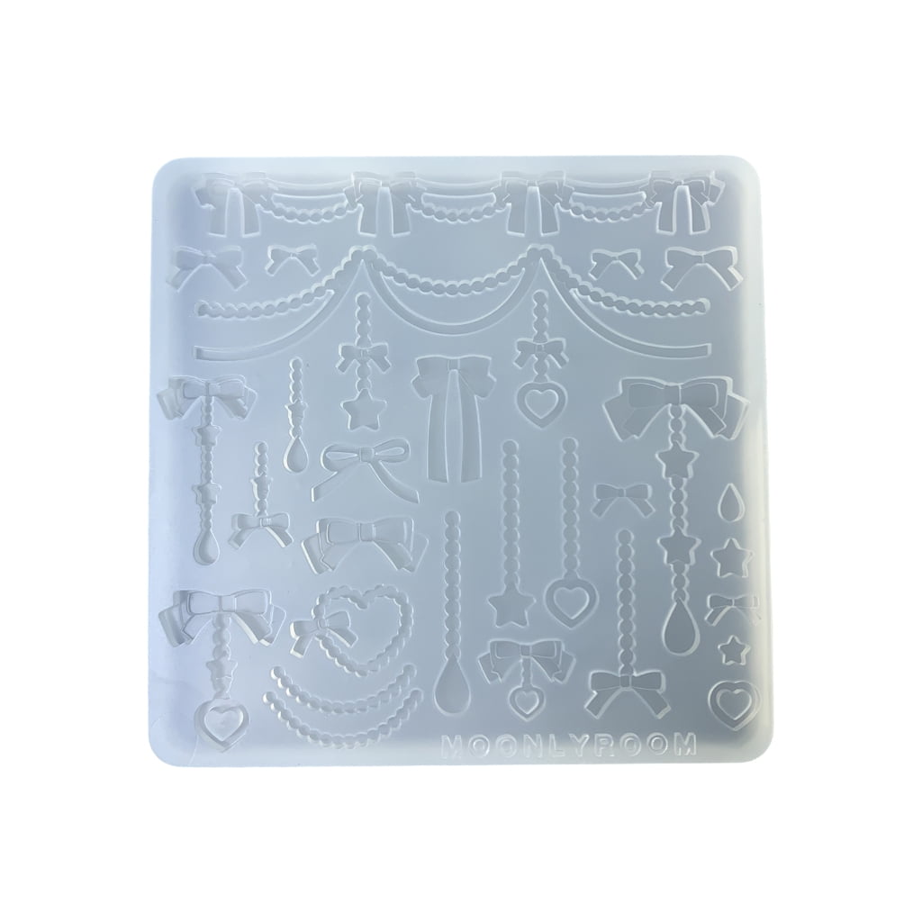 BQBQERT Epoxy Resin Mold Bowknot and Bead Chain Accessories Easy to ...