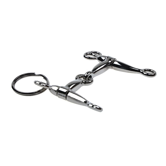 BQBQERT Fashionable Silver Alloy Rings Rusts Alloy Horse Bit Keychain ...
