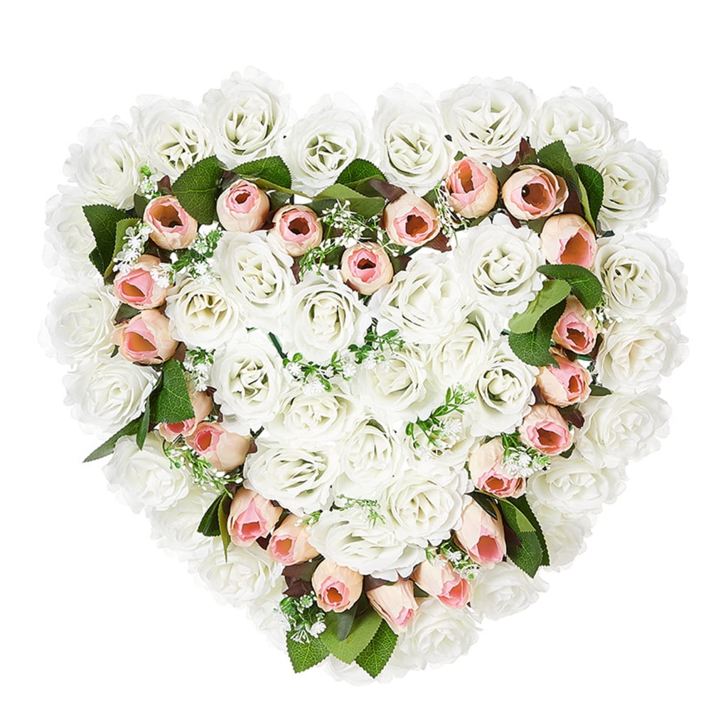BQBQERT Heart Shaped Artificial Flower Decorations for Wedding Photo ...