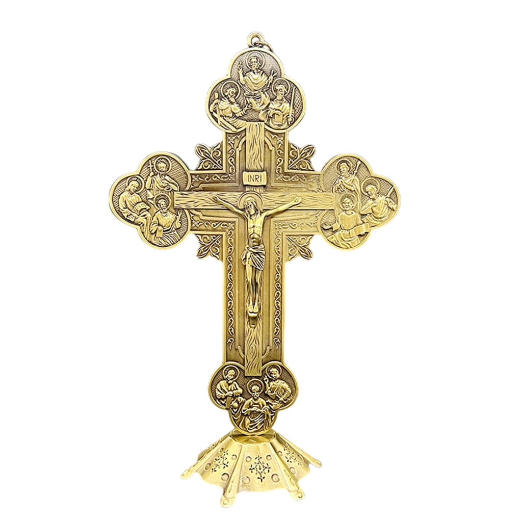 BQBQERT Intricate Tabletop Crucifix Sculpture for Office Decors Alter ...