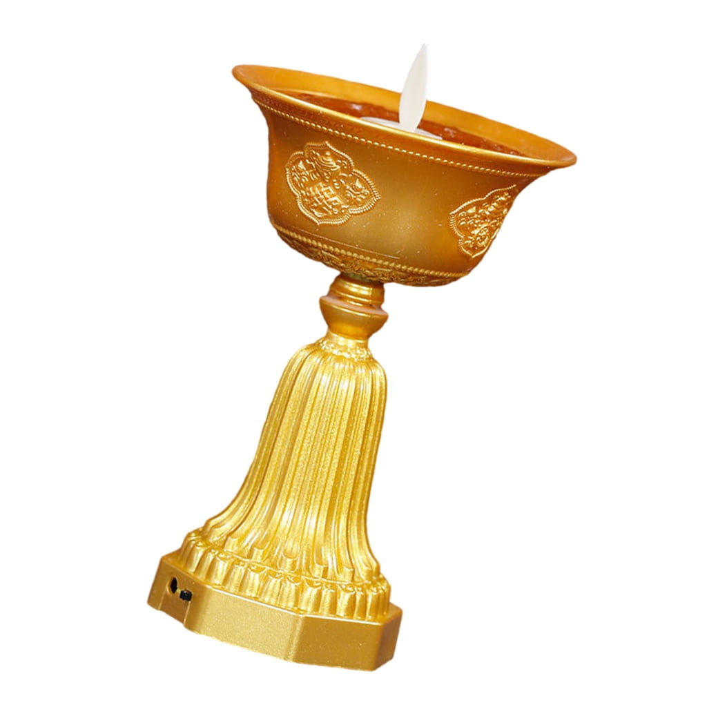 BQBQERT LED Electronic Butter Lamp Rechargeable Flickering Flame for ...