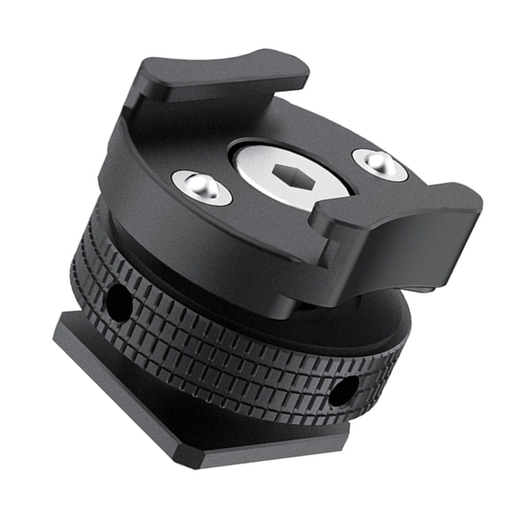 BQBQERT Microphone Cold Shoe Mic Mount Holder with 360 degree Rotation ...