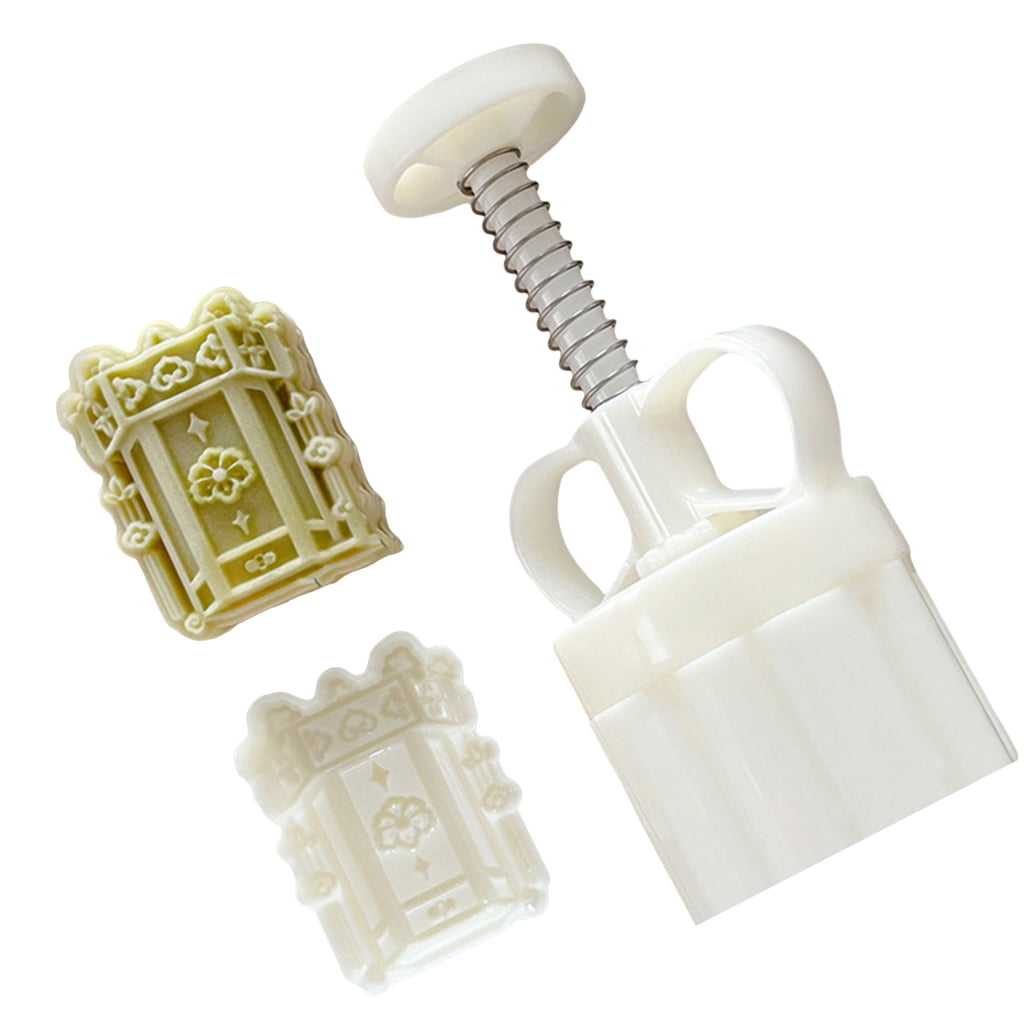 BQBQERT Mooncakes Mold with Stamp Bean Pastes Cake Mold Hand Pressed ...