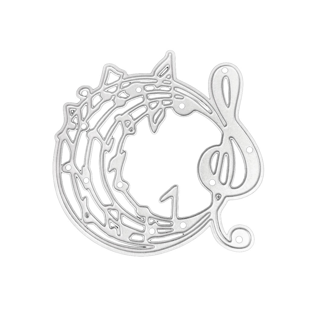 BQBQERT Musical Note Metal Cutting Dies Stencil DIY Scrapbook Album ...