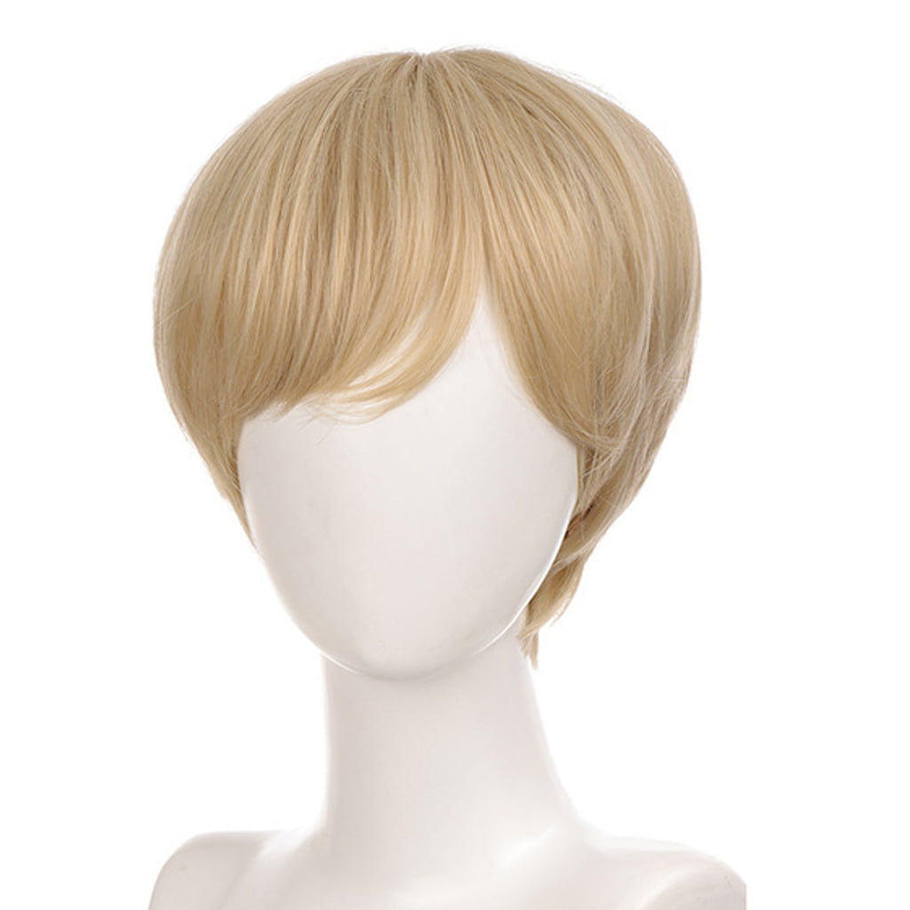 BQBQERT Natural Hairpiece Short Hair Wigs Full Head Toupee for ...