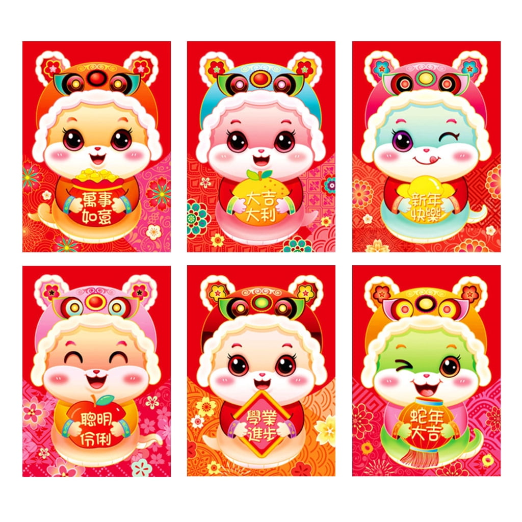 BQBQERT Pack of 5 2025 Snake Year Packets Chinese New Year 2025 ...