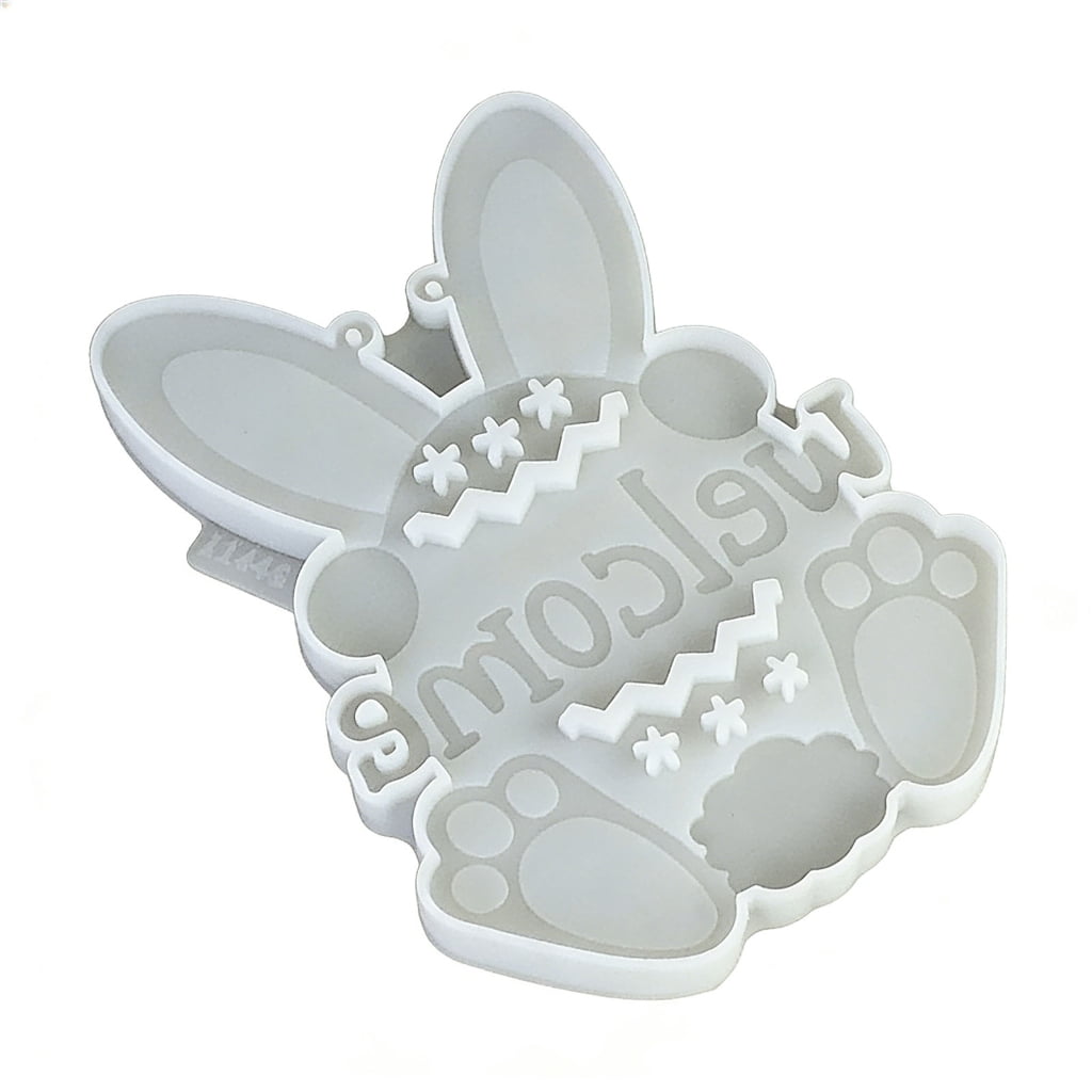 BQBQERT Rabbits Plasters Easter Welcome Bunnies Epoxy Casting Mold for ...