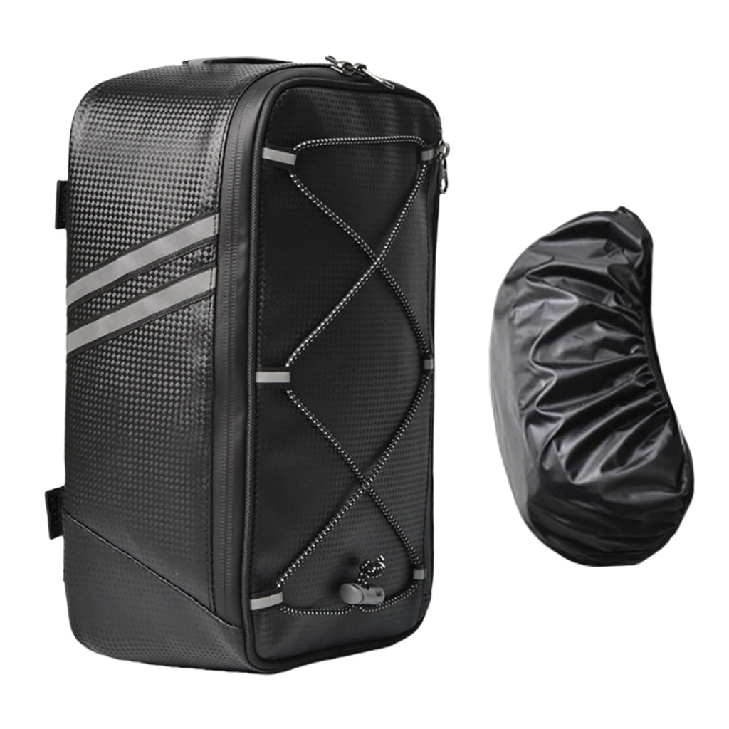 BQBQERT Rear Bike Rack Bag Bicycles Rear Bag with Reflective Strips ...