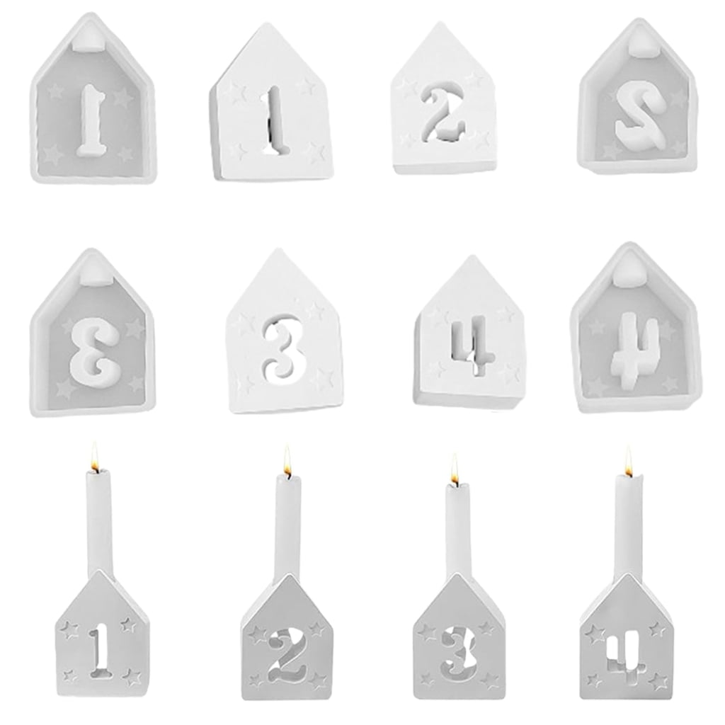 BQBQERT Silicone Candlestick Molds for Candle Holder, Plaster Molds for ...
