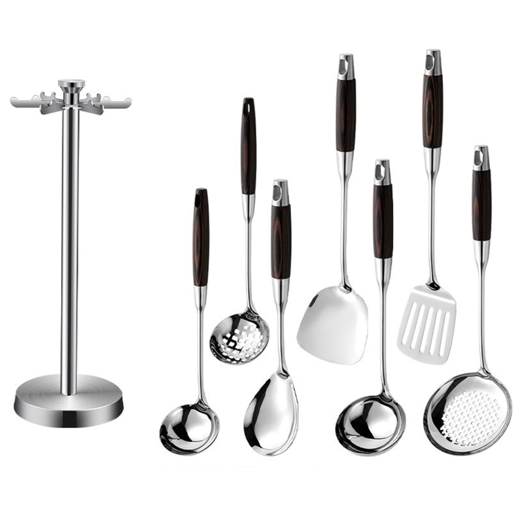 BQBQERT Silver Stainless Steel Cooking Utensils Metal Kitchenwares with ...