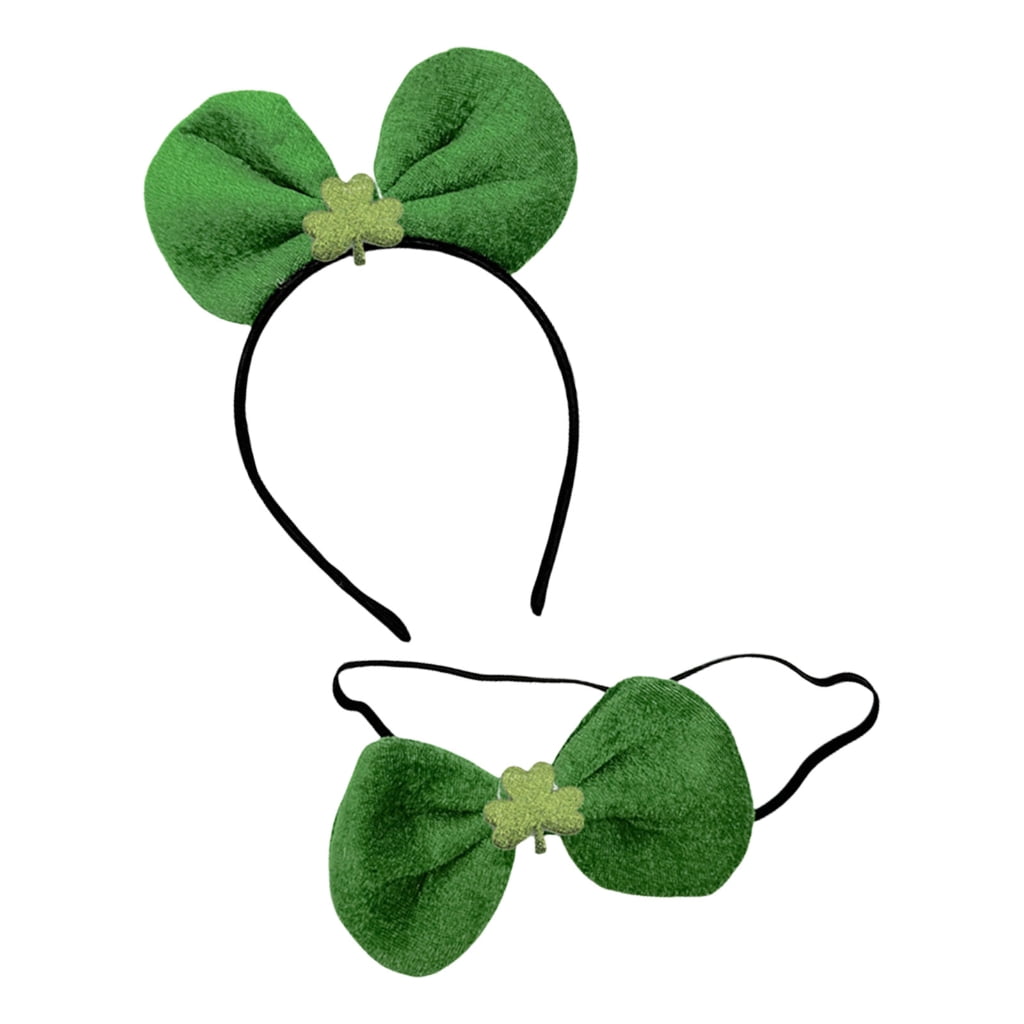 BQBQERT StPatricks Party Bowtie and Headband Set for Holiday Gathering ...