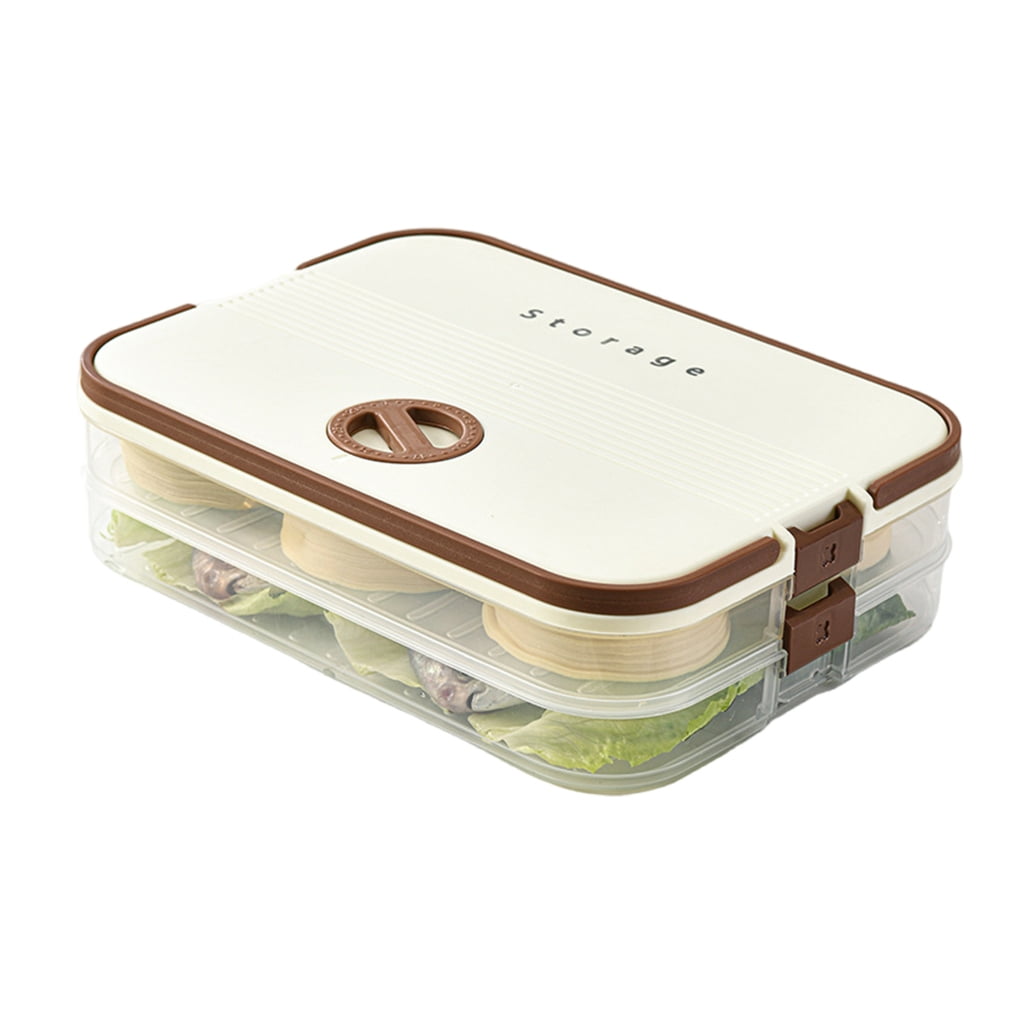BQBQERT Stackable Clear Dumpling Organizers With Date Timer Portable ...