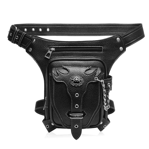 BQBQERT Steampunk Waist Pack Gothic Leather Shoulder Crossbody Bags ...