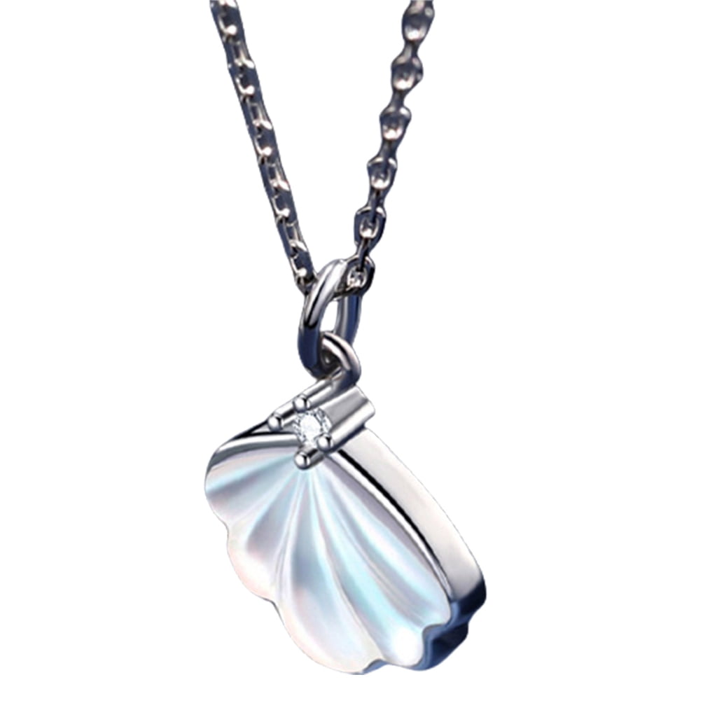 BQBQERT Sterlings Silver Projective Sea Shell Necklace Adjustable ...