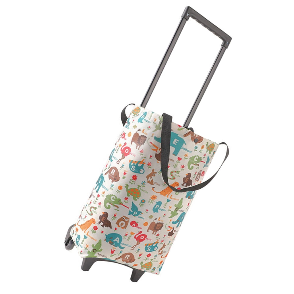 BQBQERT Sturdy Grocery Trolley Bag Large Capacity Foldable Canvas ...